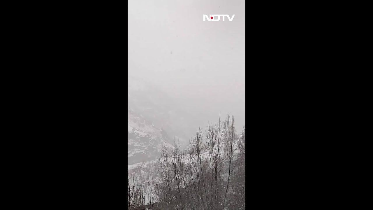 Thick Blanket Of Snow Envelopes Lahaul-Spiti Valley As Region Continues To Receive Snowfall