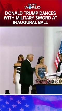 Trump Dance | Donald Trump Dances With Military Sword At Inaugural Ball