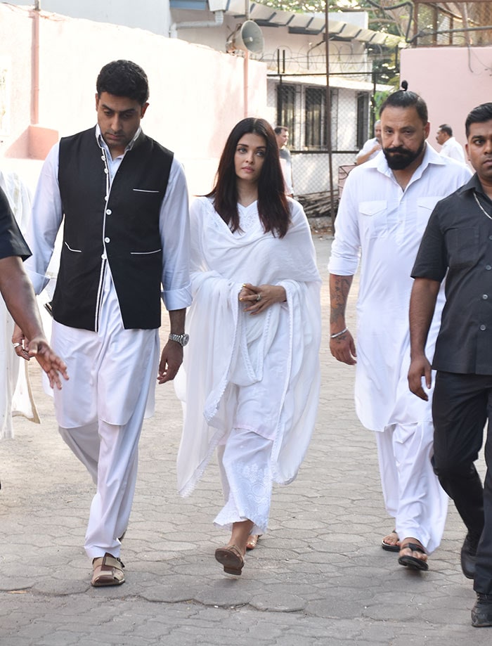 Amitabh Bachchan, Abhishek, Aishwarya Attend Sheetal Jain's Funeral