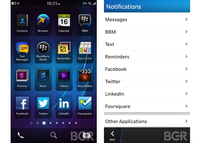 BB10 leaked screenshots (Images) | Gadgets 360