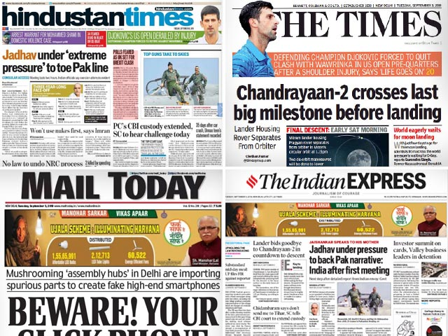 Newspaper Headlines: Indian Diplomat Meeting Kulbhushan Jadhav On Page ...