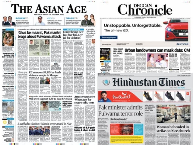 Newspaper Headlines: Pakistan Minister Admits Pulwama Terror Role And ...