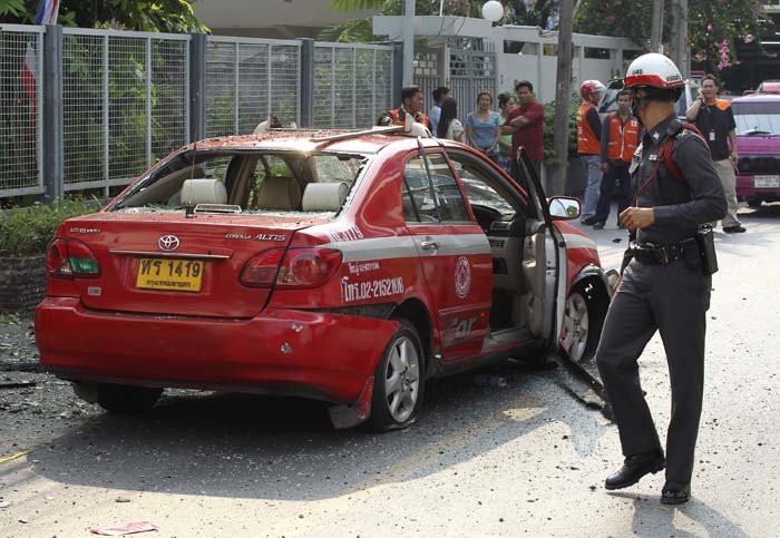 Three blasts rattle Bangkok, five wounded