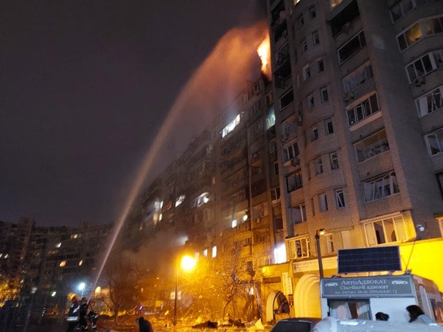 Pics: Day 2 Sees Missiles Rain Down On Ukraine Capital