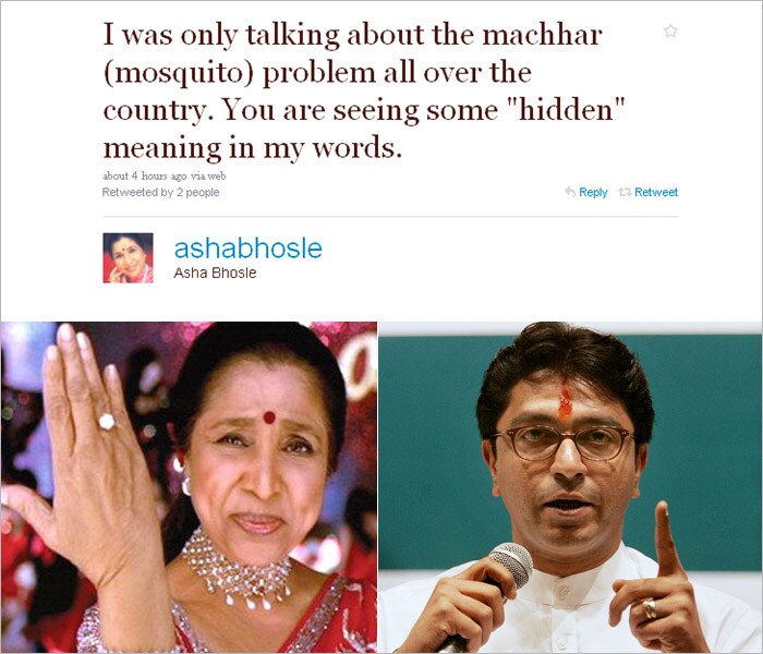 Asha Bhosle explains 'Machchar Raj' malaria tweet