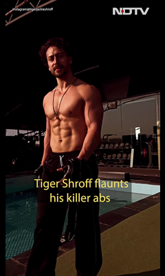 Tiger Shroff flaunts his killer abs
