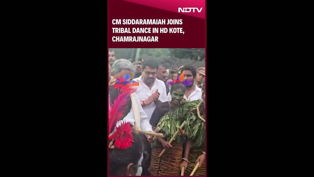 CM Siddaramaiah Joins Tribal Dance In HD Kote, Chamrajnagar