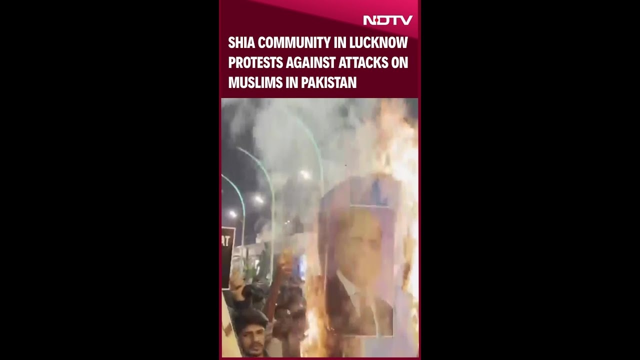 Shia community In Lucknow Protests Against Attacks On Muslims In Pakistan