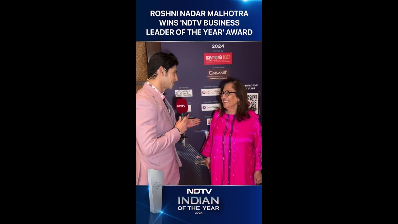 NDTV India Of The Year: Roshni Nadar Malhotra Wins 'NDTV Business ...