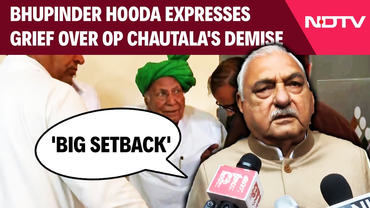Bhupinder Hooda Expresses Grief Over OP Chautala's Demise: 'Big Setback'