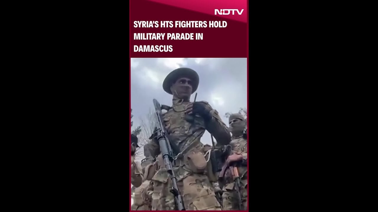 HTS Fighters Hold Military Parade In Damascus After Assad's Ouster