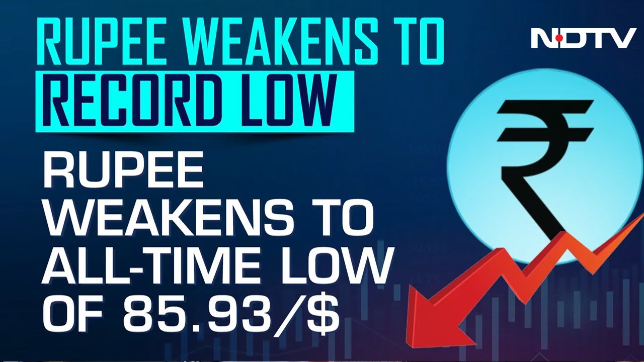 Rupee Weakens To Record Low, Hits All-Time Low Of 85.93/$