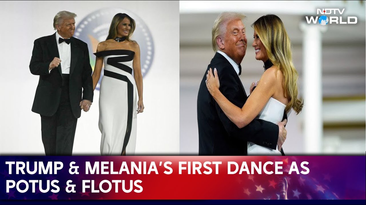 Donald Trump & Melania Share First Dance At Commander In Chief ...