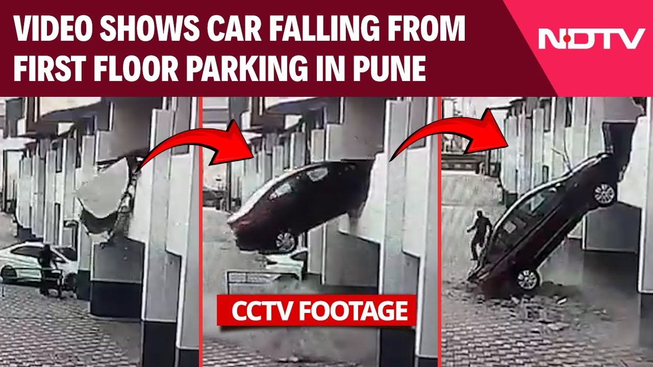 Caught On Camera: Car Crashes Through Wall, Falls From First Floor ...