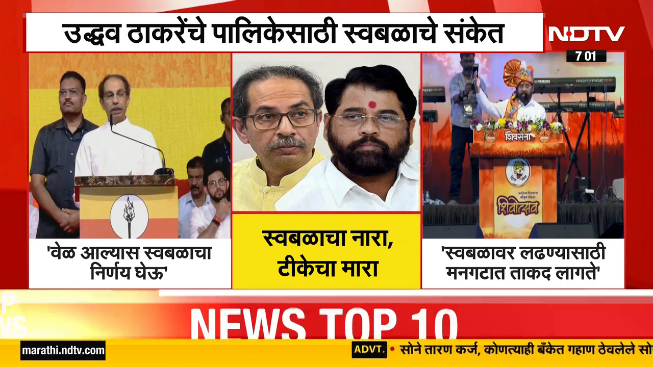Uddhav Thackeray यांच्याकडून स्वबळाचा नारा, Eknath Shinde नी घेतली फिरकी, म्हणाले...| NDTV मराठी