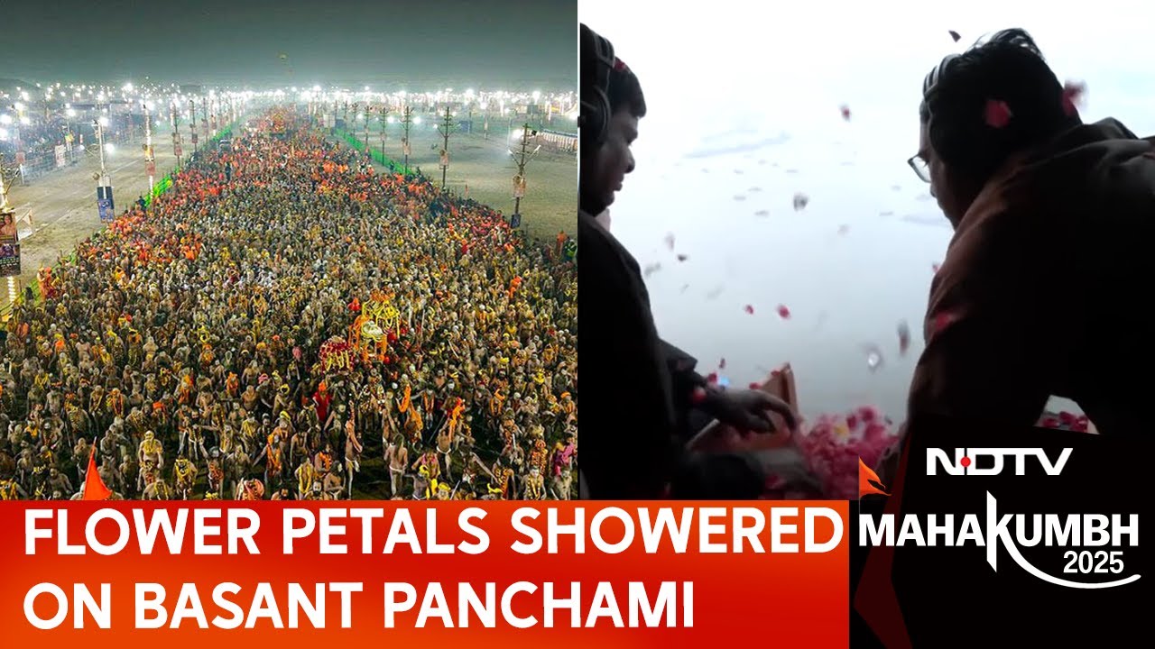 Flower Petals Showered On Saints And Seers During Amrit Snan On Basant ...