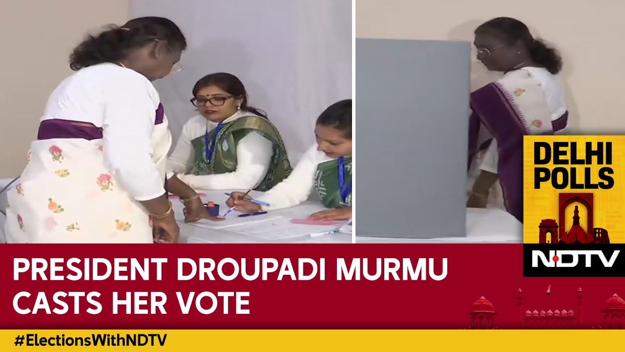 Delhi News Today | Delhi Election 2025 Voting LIVE: President Droupadi ...