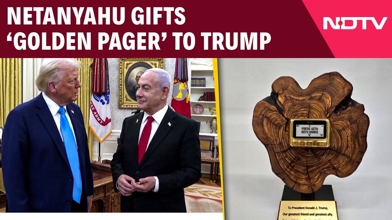Netanyahu Gifts 'Golden Pager' To Trump; Know 'Hidden Meaning' Behind ...