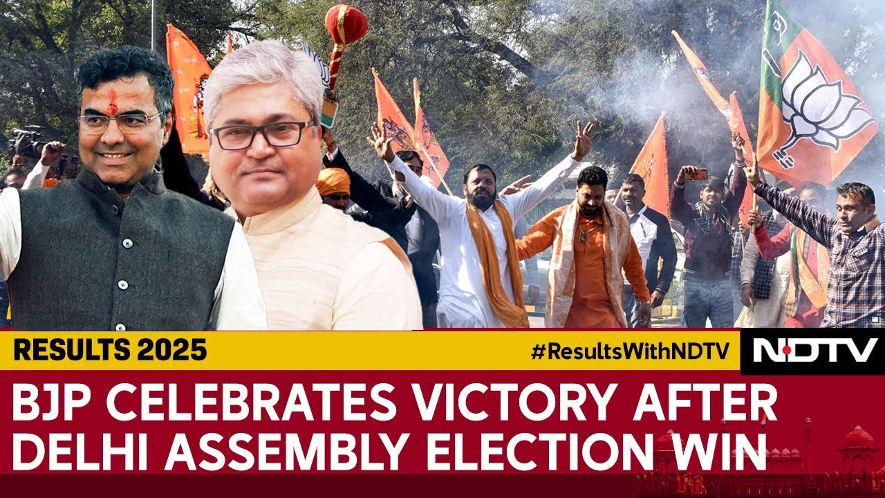 Delhi Election Results 2025 | BJP Celebrates Victory In Delhi Assembly ...