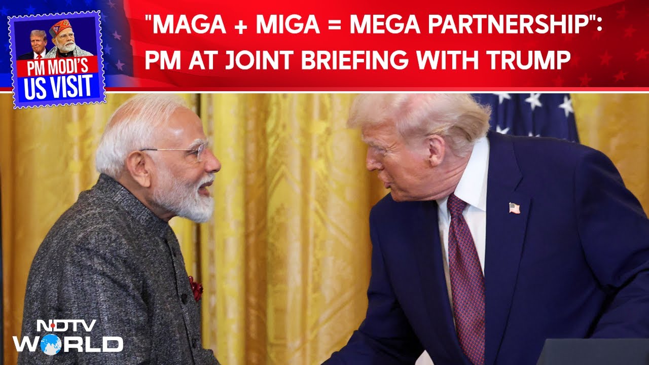Modi Trump Joint Sattement | "MAGA + MIGA = Mega Partnership": PM At ...