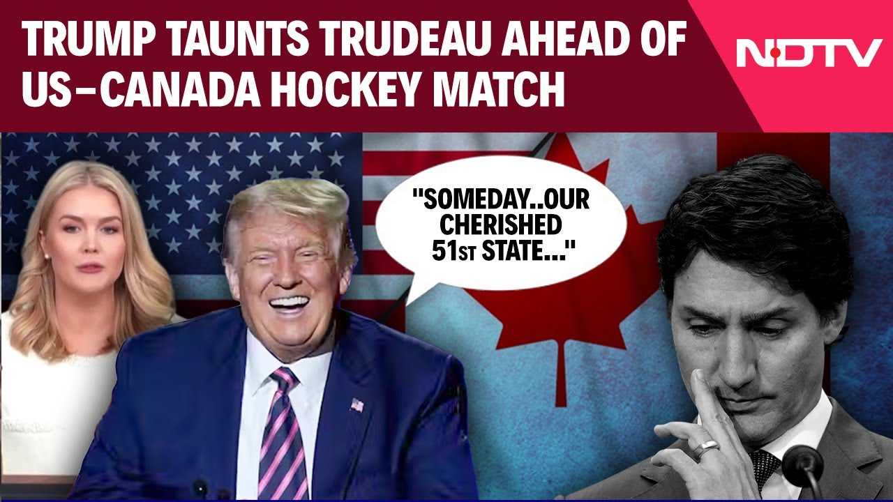 Trump Taunts Trudeau Ahead Of US-Canada Hockey Match, Jokes About ...