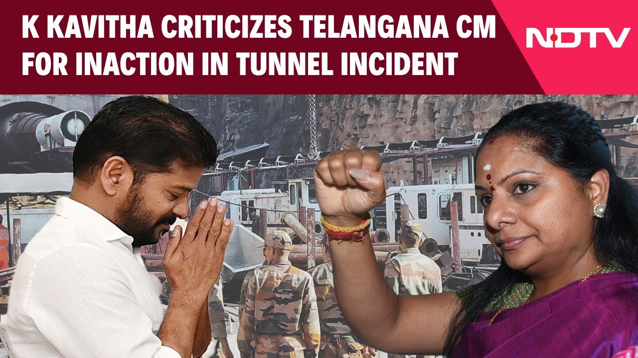K Kavitha Criticizes Telangana CM, Demands Strong Action in SLBC Tunnel Collapse