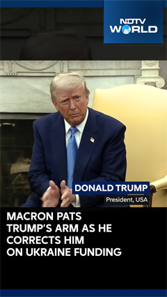 Trump Macron Meeting | Macron Grabs Trump's Arm As He Corrects Him On ...