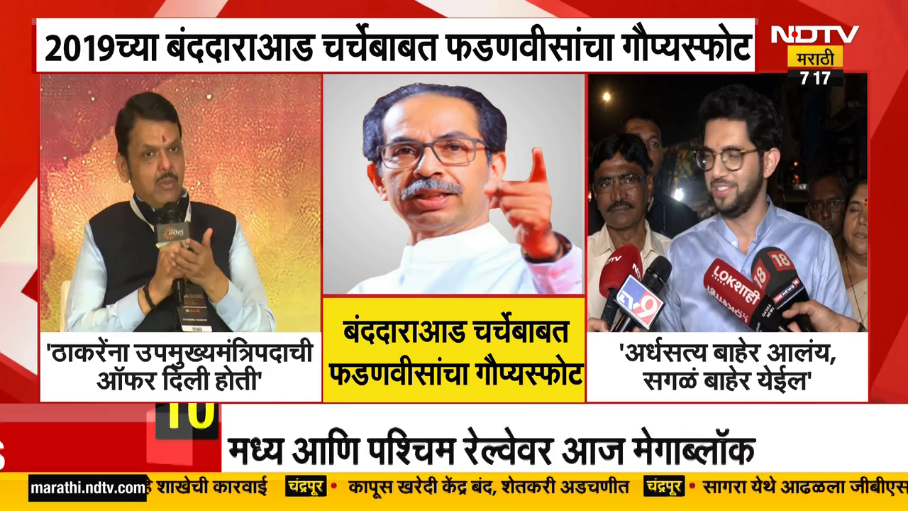 बंददाराआडची चर्चा, Fadanvis यांच्या दाव्यावर Aditya Thackeray म्हणाले...| Uddhav Thackeray | NDTV