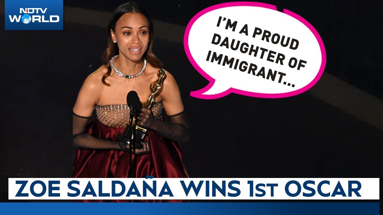Oscar Winners 2025 | Zoe Saldana Wins First Oscars | Zoe Takes A Dig At Donald Trump?