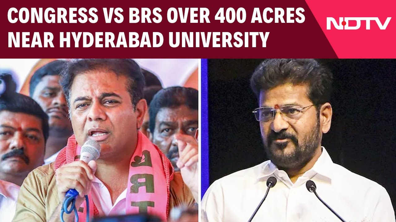 Hyderabad University Protest | Congress Vs BRS Over 400 Acres Near ...