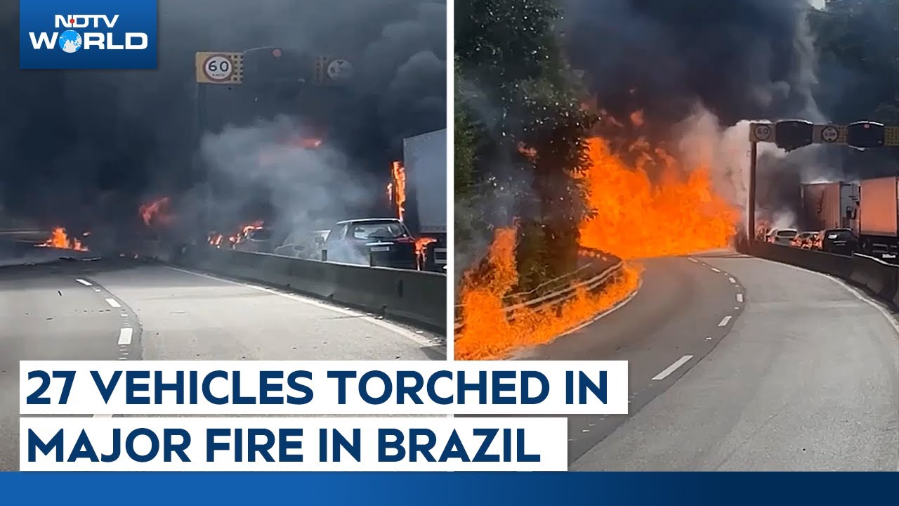 Brazil Tanker Fire | Fuel Tanker Overturns, 27 Vehicles Torched In Fire ...