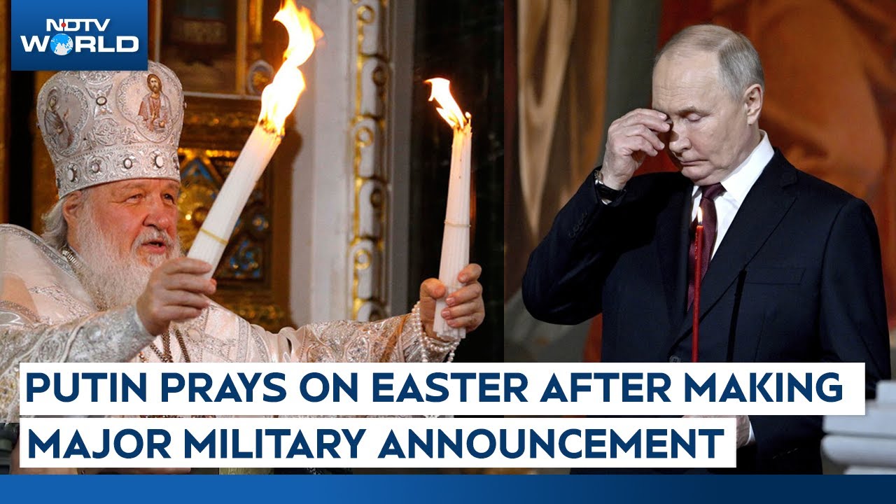 Vladimir Putin Atttends Easter Service After Announcing 'Easter Truce'