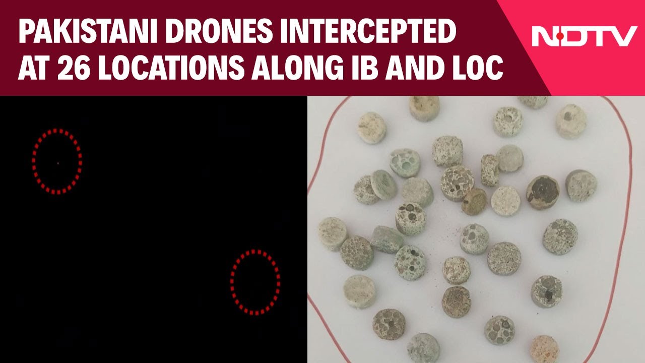 Pak Drones Intercepted At 26 Locations Along IB And LoC Amid India-Pak War