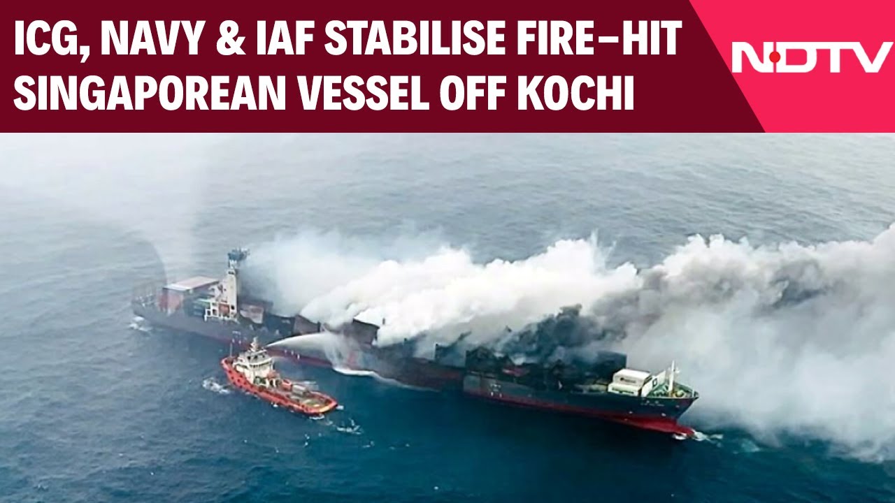 ICG, Navy & IAF Execute High-Risk Operation To Stabilise Fire-Hit ...