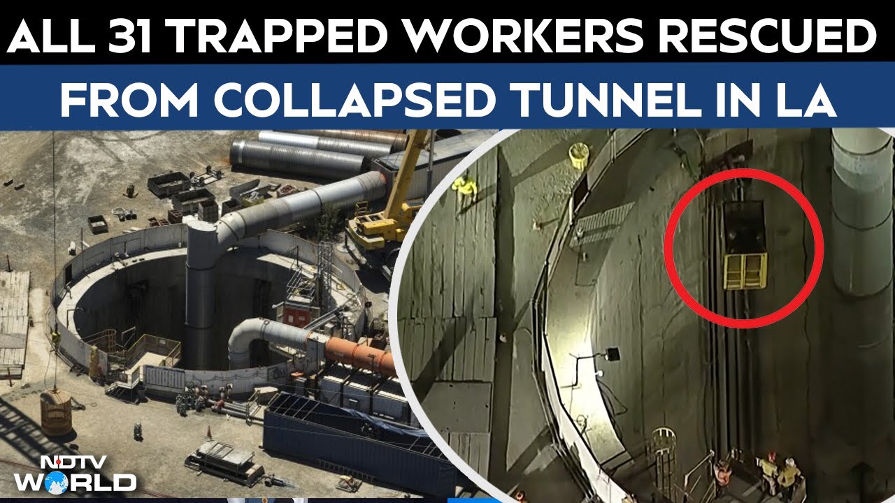 Los Angeles Tunnel Collapse | All 31 Trapped Workers Rescued From ...