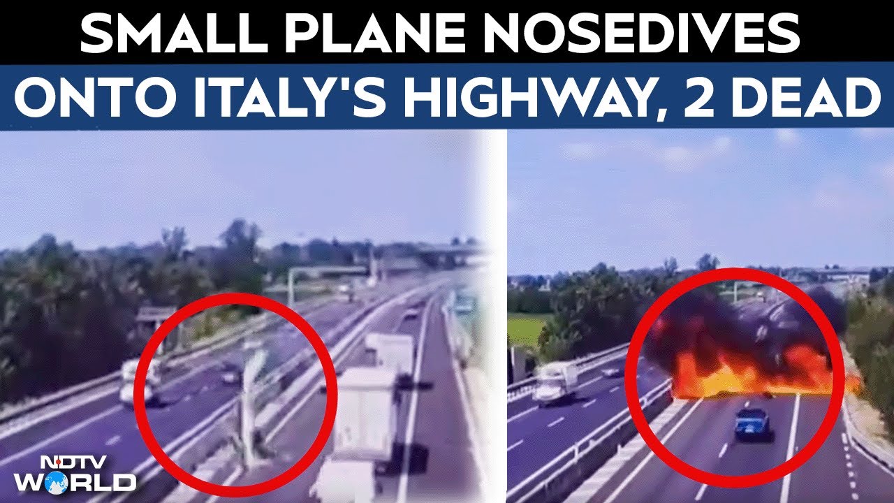 Plane Crash In Italy | Two Dead After Small Plane's Steep Crash Onto ...
