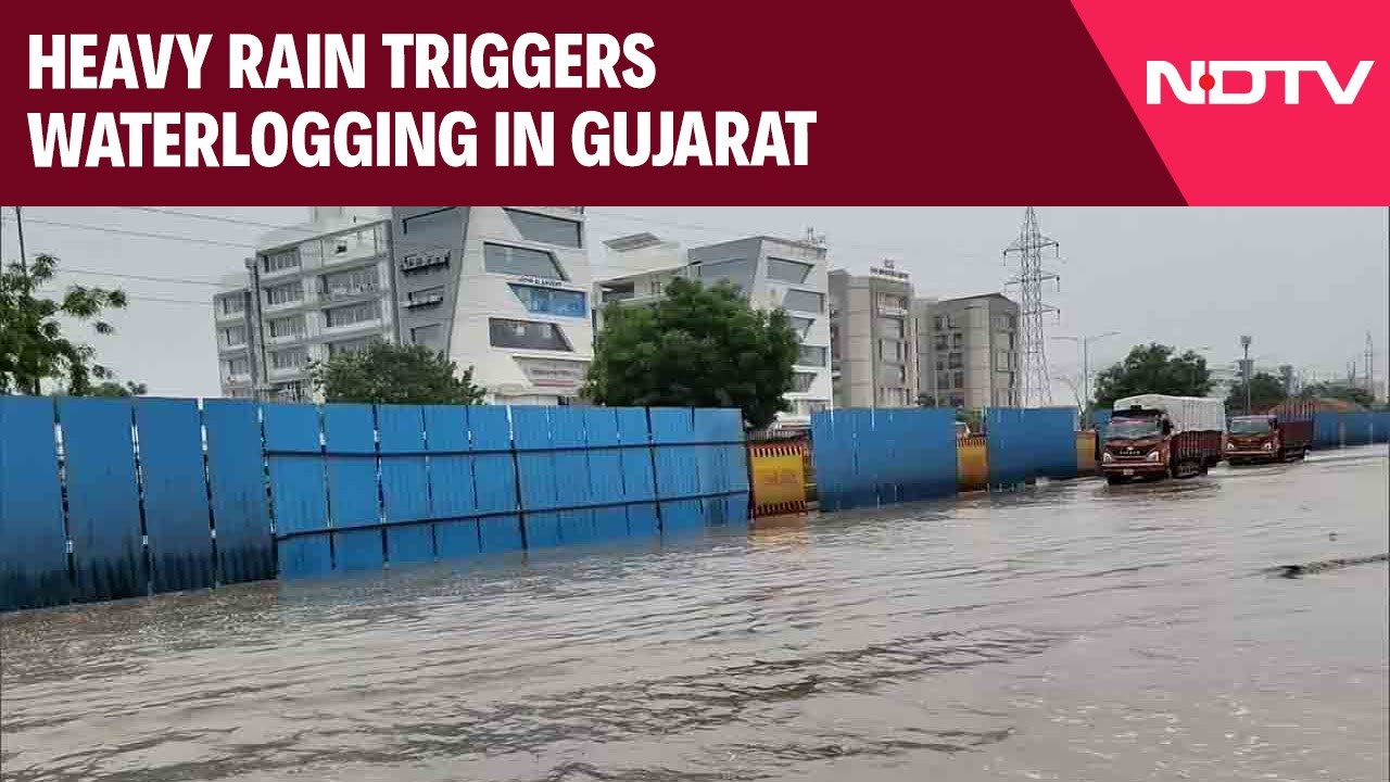 Heavy Rain Triggers Severe Waterlogging In Ahmedabad, IMD Issues Orange Alert