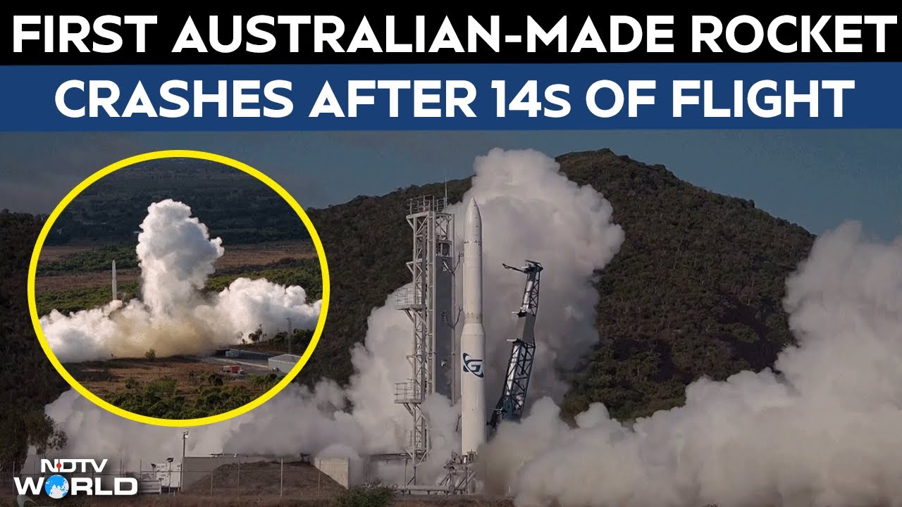 Australia Crash | First Ever Australian Built Rocket Crashes After 14s ...