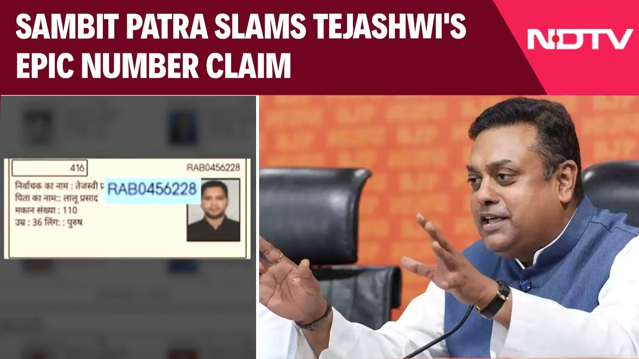 Sambit Patra Slams Tejashwi Yadav's EPIC Number Claim, Calls It 'EPIC Fakery'