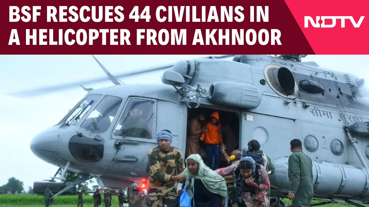 Jammu Flood News | Rescue Operation Underway By Helicopter In Akhnoor’s ...