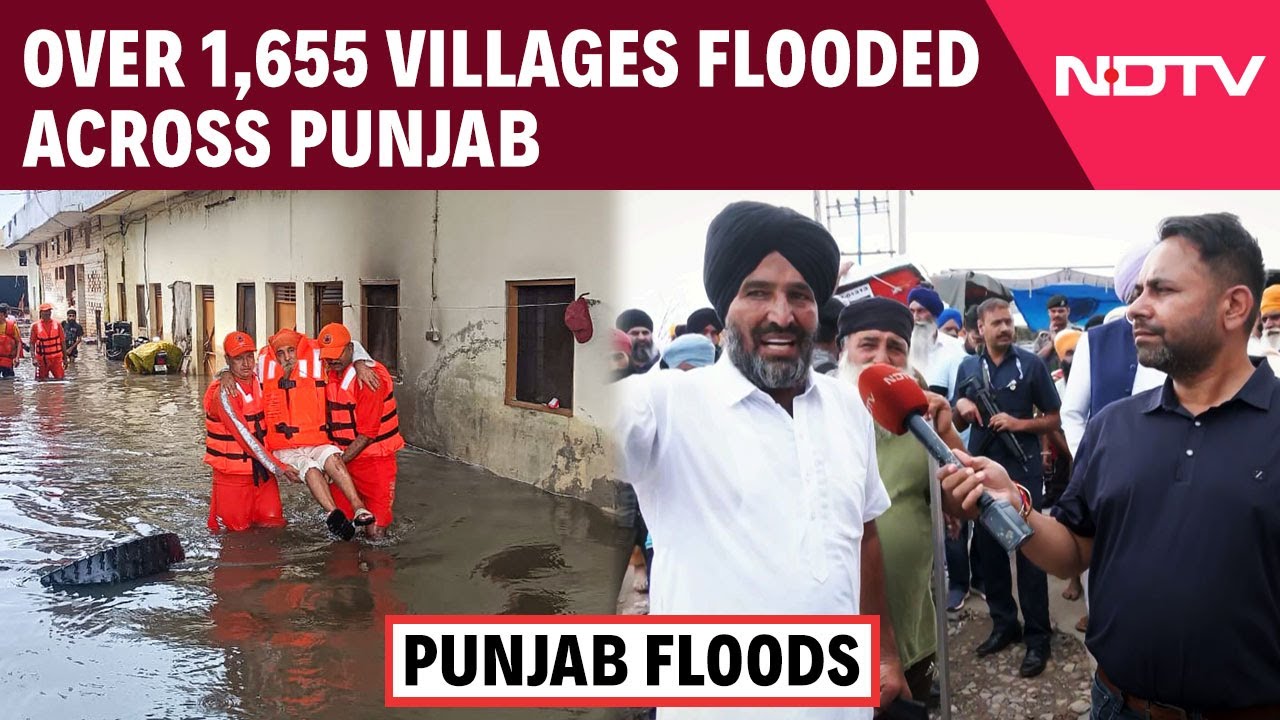 Punjab Flood News | Punjab Floods Worsen: Over 1,655 Villages Affected ...