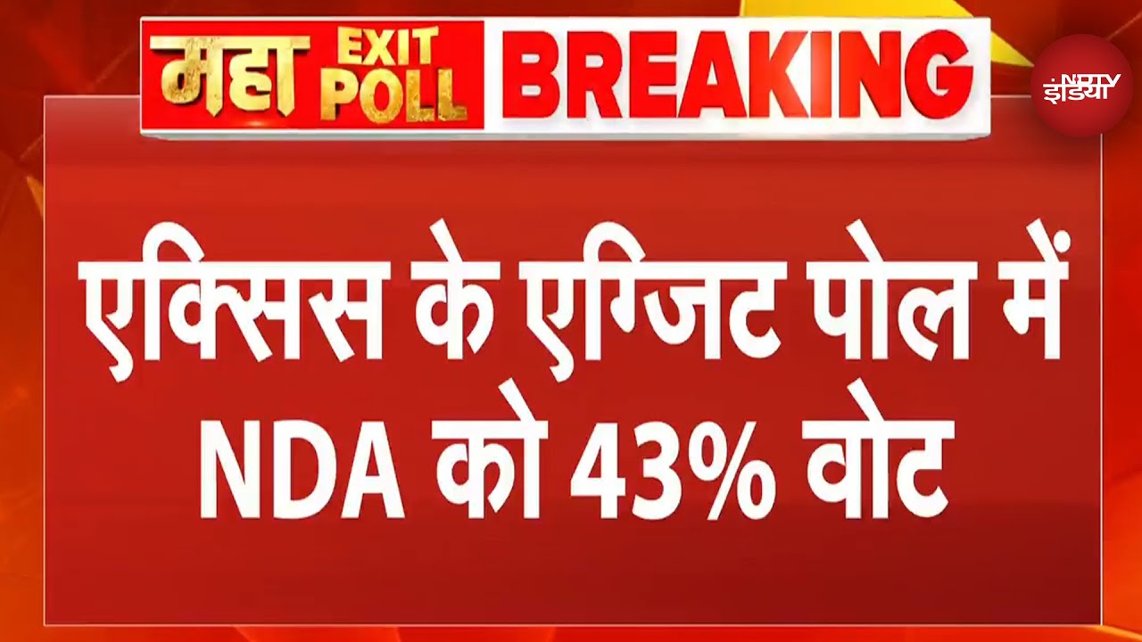 Axis My India EXIT POLL: एक्सिस के एग्जिट पोल में NDA को 43% वोट | Bihar Elections Result