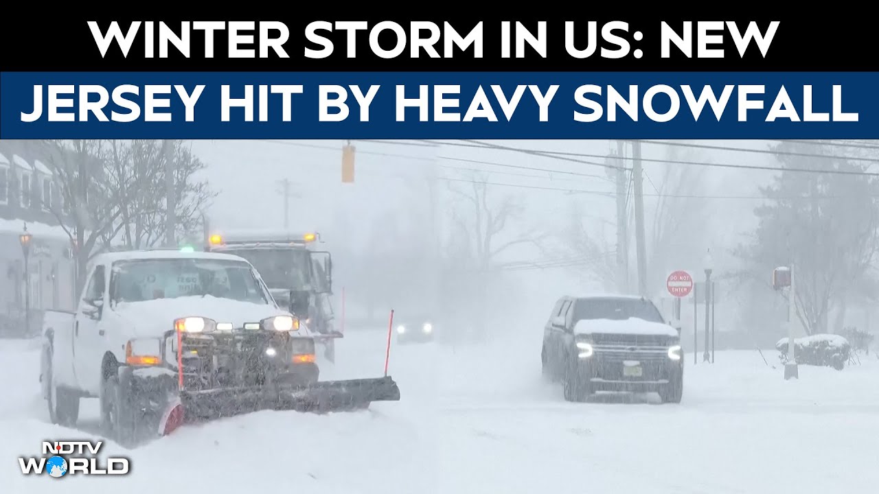 New Jersey Hit By Heavy Snowfall As Winter Storm Moves Across The US