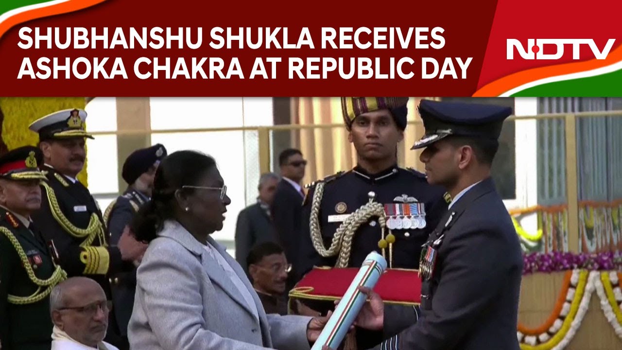 Shubhanshu Shukla Receives Ashoka Chakra At Republic Day Celebrations