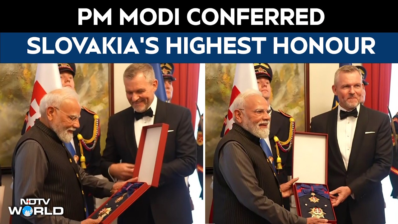 PM Modi Receives 'Order Of The White Double Cross' From Slovak ...