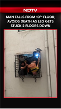 Sleeping Man Falls From 10th Floor, Avoids Death As Leg Gets Stuck In ...